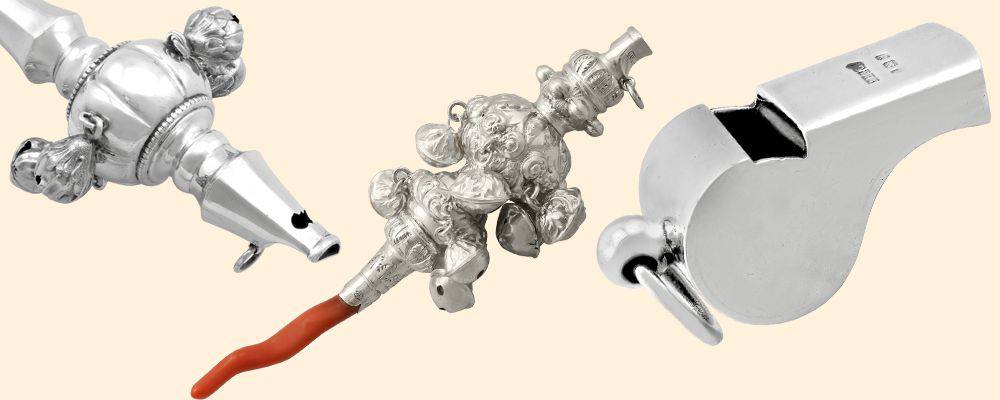Antique and Vintage Silver Whistles for Sale | AC Silver