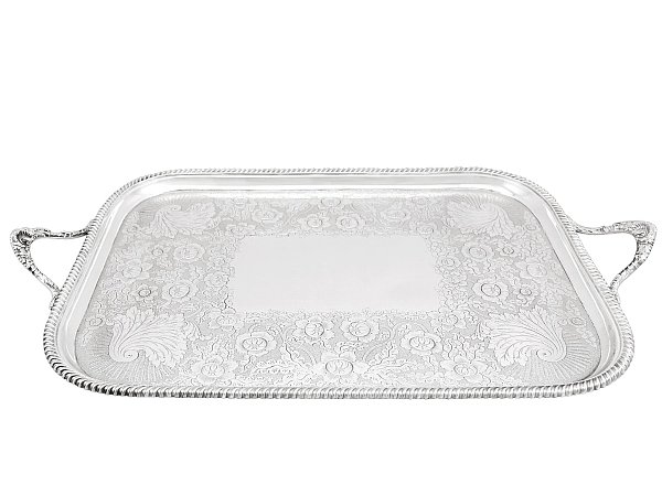 Large Sterling Silver Tray with Handles | AC Silver