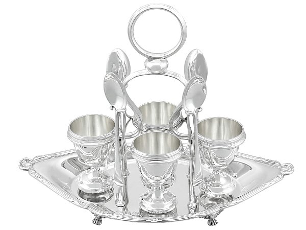 Vintage and Antique Silver Egg Holders for Sale